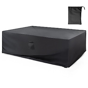 LAUSAINT HOME Patio Furniture Covers, Outdoor Furniture Set Cover Waterproof, Rectangular Outside Table and Chairs Cover, UV Resistant Anti-Fading with Storage Bag Included, 108 X 82 inch