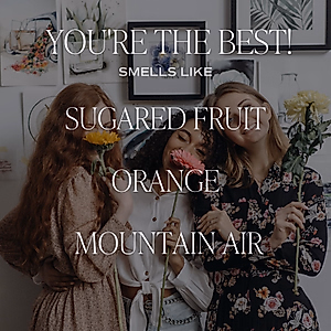 Sweet Water Decor You're The Best Candle | Tropical Fruit and Sugared Orange, Summer Scented Soy Wax Candle for Home | 9oz Clear Jar, 40 Hour Burn Time, Made in The USA