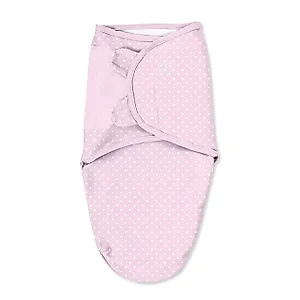 SwaddleMe Original Swaddle – Size Small, 0-3 Months, 2-Pack (Pink Polka Whale)