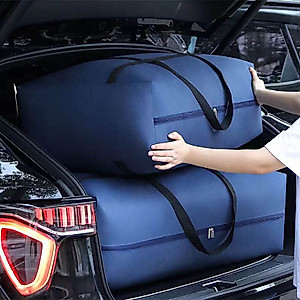 JMMBY Thickened Extra Large Storage Bag with Zippers & Carrying Handles,28 gallon,Moving Bags for household or travel.Waterproof fabric (1 Pack)