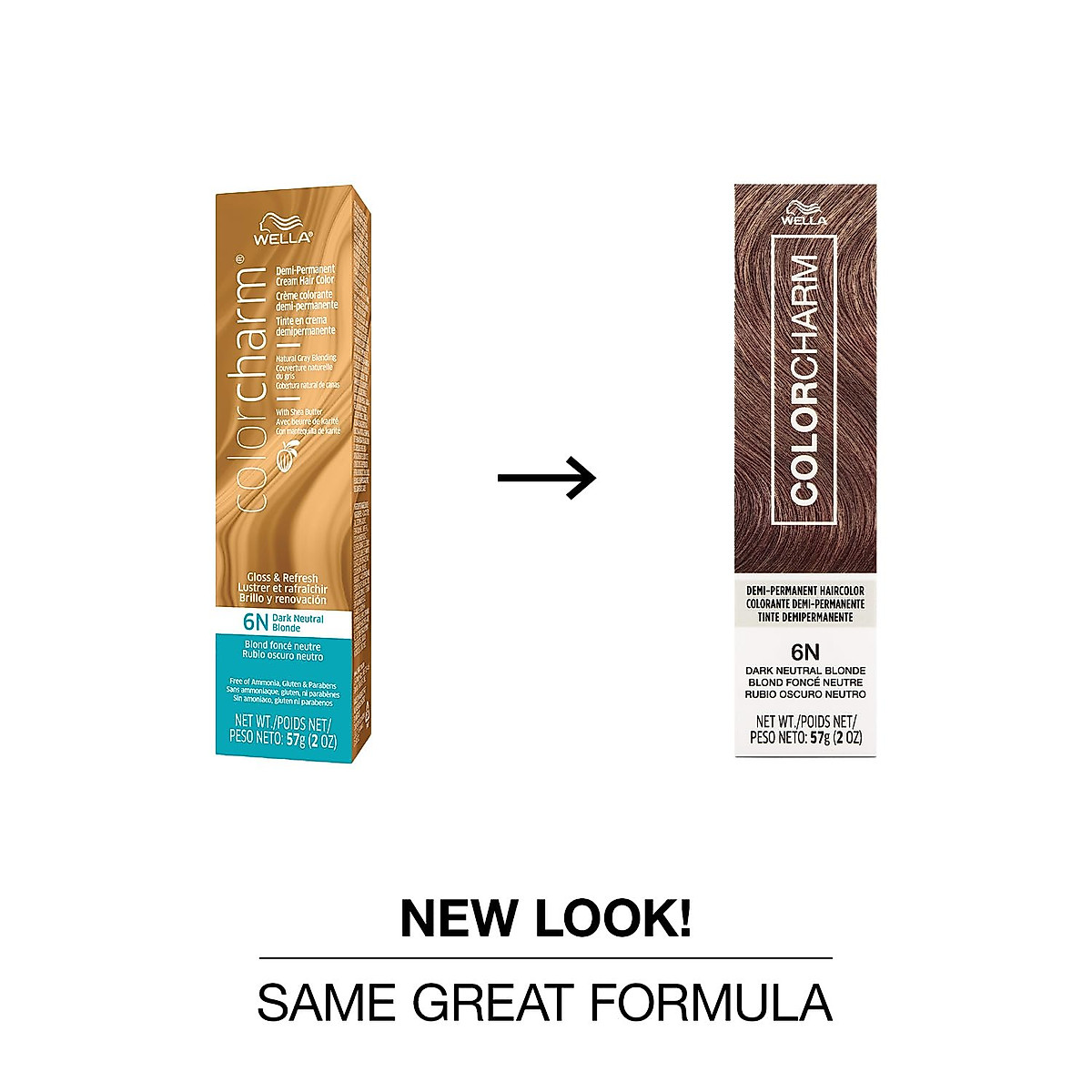 COLORCHARM Demi Permanent Hair Color| 6N Dark Neutral Blonde | Gloss, Refresh and Tone | 2 Fl Oz