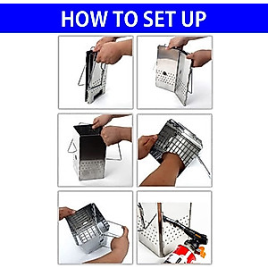 camping moon Portable Charcoal Chimney Starter Stainless Steel MT-18