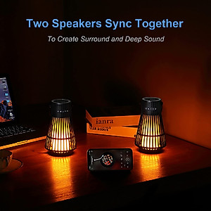 Gifts for Men Him, Outdoor Bluetooth Speaker, Gifts for Him Men who Want Nothing, Wireless Speaker Waterproof with Torch Light BT5.2, Unique Birthday Gifts for Men Women Mom Dad, Flame Lamp for Party