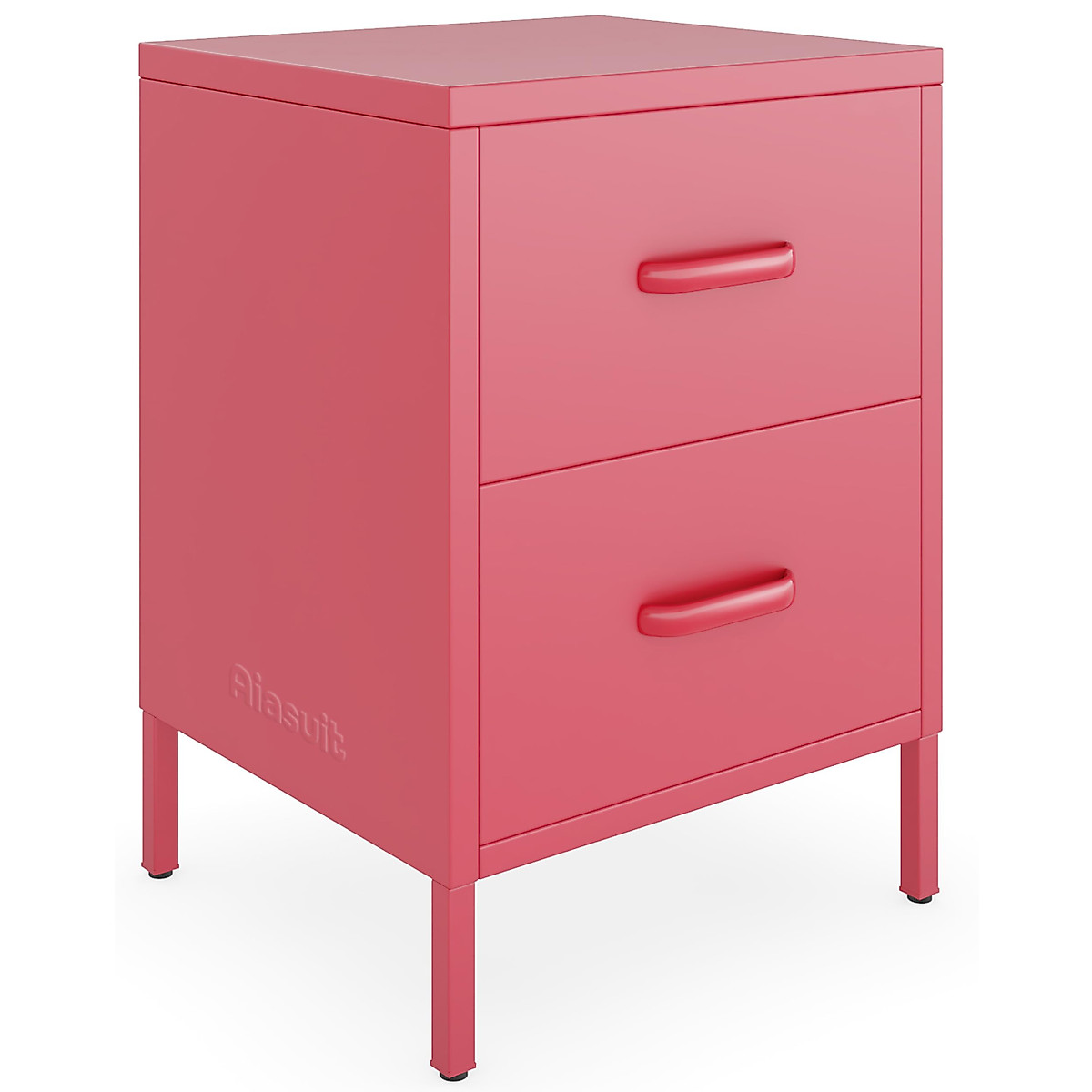 Adjustable Bedside Table Pull Out Metal Storage Cabinet Home Locker End Table Needs Assembly Modern Side Table Storage Cabinet Yellow Size: 23.62”H x 15.75”W x 14.17”D