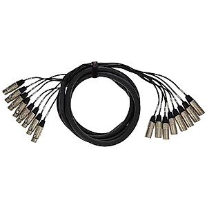 KIRLIN Cable MT-815-3M 3-Meter 8-Channel Multi-Track Snake Cable XLR Male to XLR Female