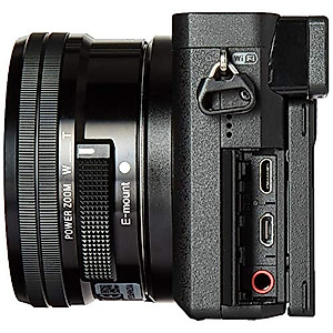 Sony Alpha a6300 Mirrorless Camera Interchangeable Lens Digital Camera with 16-50mm Power Zoom Lens - E Mount Compatible - Black (Renewed)