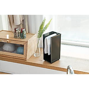 COELO Hidden Glove Drying Holder Rack Dryer for Kitchen Gloves Cloth Linen Sponge Loofah Table Top Stand with 1 Pair Dishwashing Rubber Glove, Black