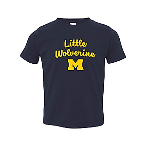 UGP Campus Apparel TS1224 - Michigan Wolverines Little Wolverine Toddler T Shirt - 4T - Navy