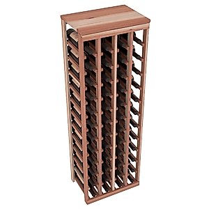 Wine Racks America Living Series Table Top Wine Rack - Durable and Modular Wine Storage System, Redwood Unstained - Holds 48 Bottles