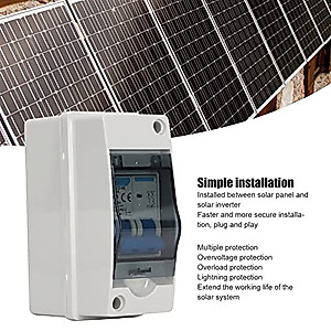 32A PV DC Waterproof Disconnect Switch 1000V Solar Convergent Load Switching Air Switch Miniature Circuit Breaker with IP65 Waterproof Distribution Box for Solar PV Power System