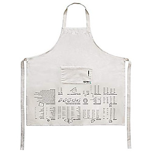 Suck UK | Cooking Guide Apron | Aprons For Women With Pockets | White Apron & Chef Apron | 100% Cotton Apron | Kitchen Accessories | Cooking Apron & Kitchen Apron | Cooking Gifts & Kitchen Gifts