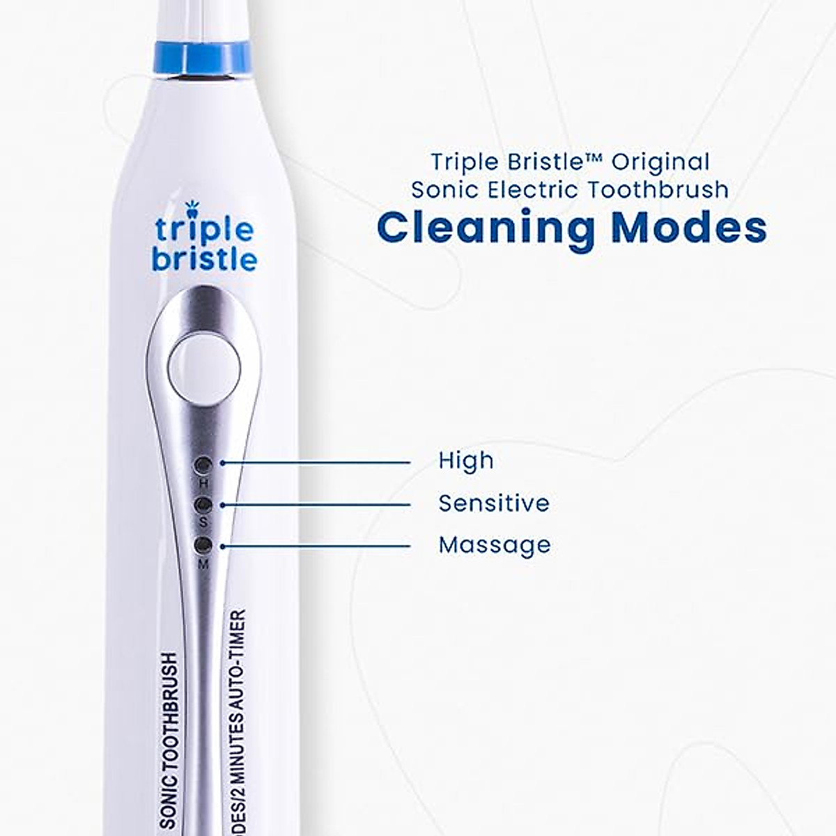 Triple Bristle Duo - 2 Electric Toothbrushes with Dual Charging Station, Patented 3 Head Design, 31,000 VPM, Rechargeable Toothbrush Set for Families & Couples, 3-Sided Sonic Brush