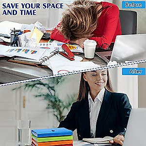 Tinlade 4 Pcs Expanding File Folder Organizer, A4 Letter, Bright Colors, Pocket Style, for School, Office, Home