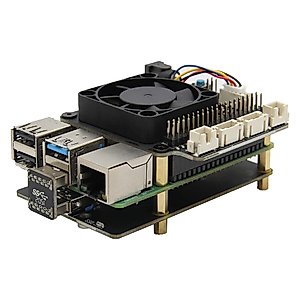 Geekworm for Raspberry Pi 4, X857 V2.0 mSATA SSD Expansion Board + X735 V3.0 Power Management with Safe Shutdown & PMW Cooling Fan Expansion Board (Not Include Raspberry Pi 4)