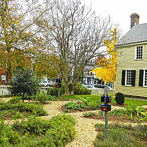 Univerayo Solar Powered Animal Repellent Deer Repellent Devices Predator Control Light Coyote Deterrent Repel Skunk Fox Rabbit Raccoon at Night Coyote Repellent for Yard Garden Chicken Coop 4 Pack