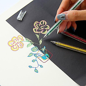 Grabie Glitter Gel Ink Pens, Vibrant Glitter Gel Pens Set, Spark Your Creativity with Every Color of the Rainbow (18 Colors Capped Glitter Gel Pens)