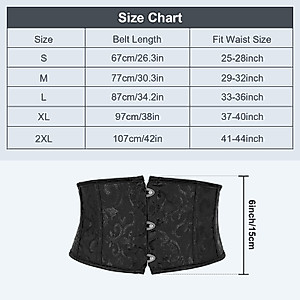 Floral Corset Waist Belt for Women,Lace up Waist Belt Wide Waistband Obi Tied Waspie Belt for Wedding Halloween