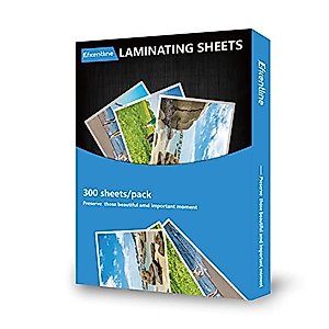 300 Pack 3 Mil Thermal Laminating Pouches, Plastic Laminating Sheets, 9 x 11.5 Inch, 5 x 7 Inch, 4 x 6 Inch, 3.7 x 5.3 Inch, 2.2 x 3.7 Inch for Letter, Photo, Note, ID Badge and Business Card Sizes