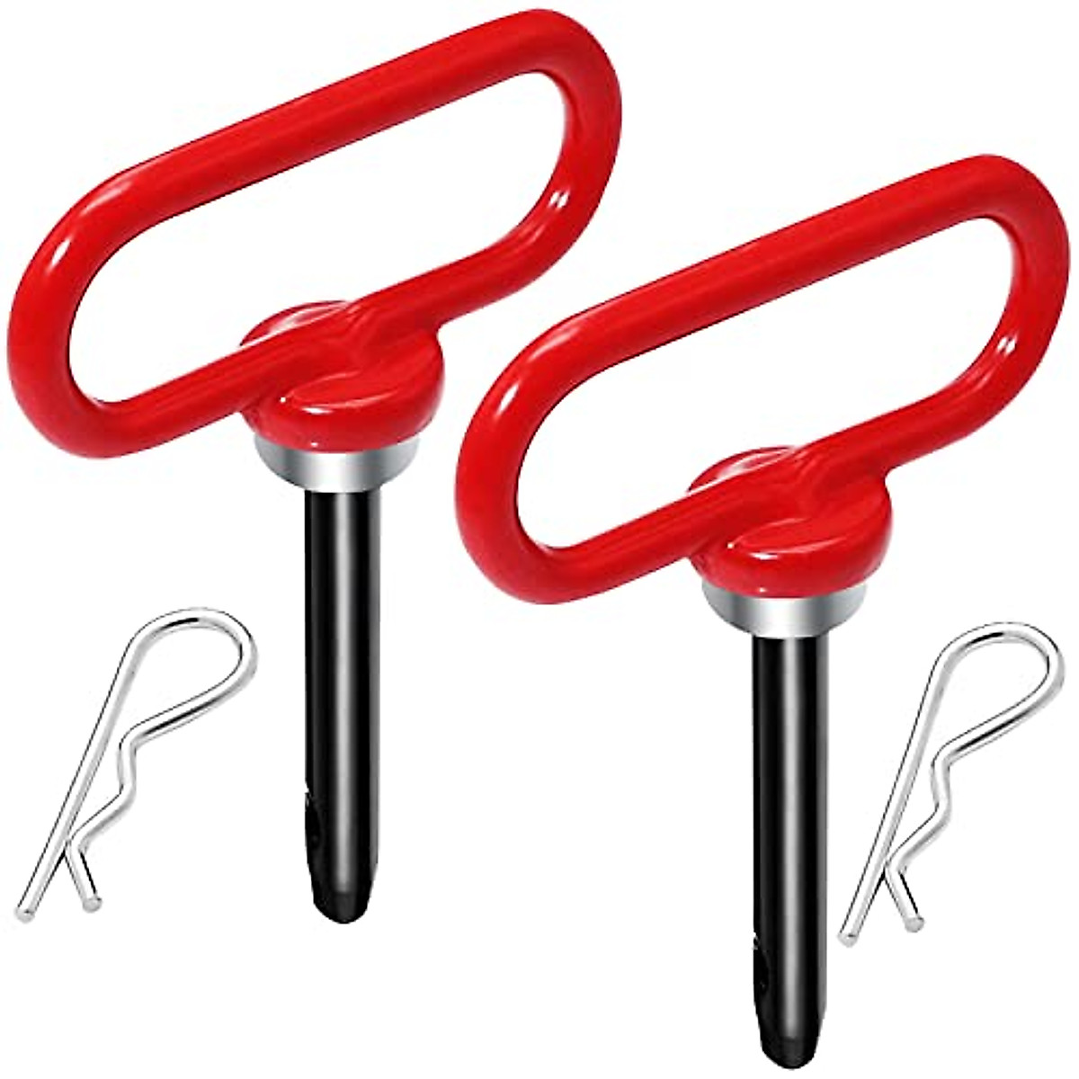EilxMag Magnetic Hitch Pin, Lawn Mower Trailer Hitch Pins - Strong Heavy Duty Neodymium Magnet Trailer Gate Pin - for Utility Carts, Lawn Tractors, ATV - Simple One Handed Hook On & Off（2PCS）