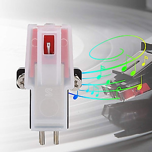 Oumij Record Player Turntable Cartridge Universal Replacement,Phonograph Turntable Dual Moving Magnet Stereo Record Player Stylus Needle
