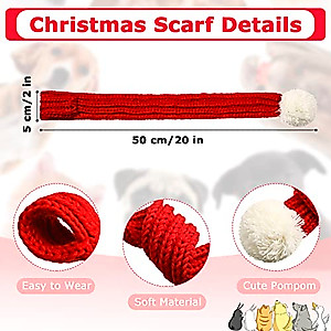 6 Pcs Christmas Dog Costume Set, 3 Christmas Dog Elk Reindeer Antlers Headbands and 3 Dog Christmas Scarfs Xmas Pet Dog Reindeer Costume Accessories for Dogs