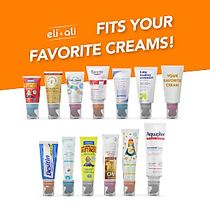 Eli & Ali Tush Swiper - Diaper Rash Cream & Butt Paste Applicator - Universal Fit for Most Diaper Creams | Mess-Free & Hygienic Alternative to Cream Spatula - Carry Less Baby Gear - Blue, 2 Pack