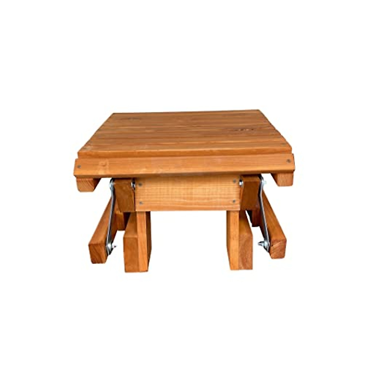 SEJAS Red Cedar Glider Foot Stool,Glider Ottoman,Gliding Footstool,Red Cedar Rocking Chair Ottoman,Rocking Footrest,18.0" W X 17.0" D X 13.0" H (Stained)