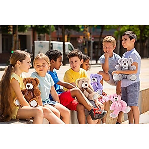 UHousDeco 13.5 Inch 3 Packs Cute Teddy Bear Stuffed Animal Plush Toys Gift for Kid, Grey Tan Brown