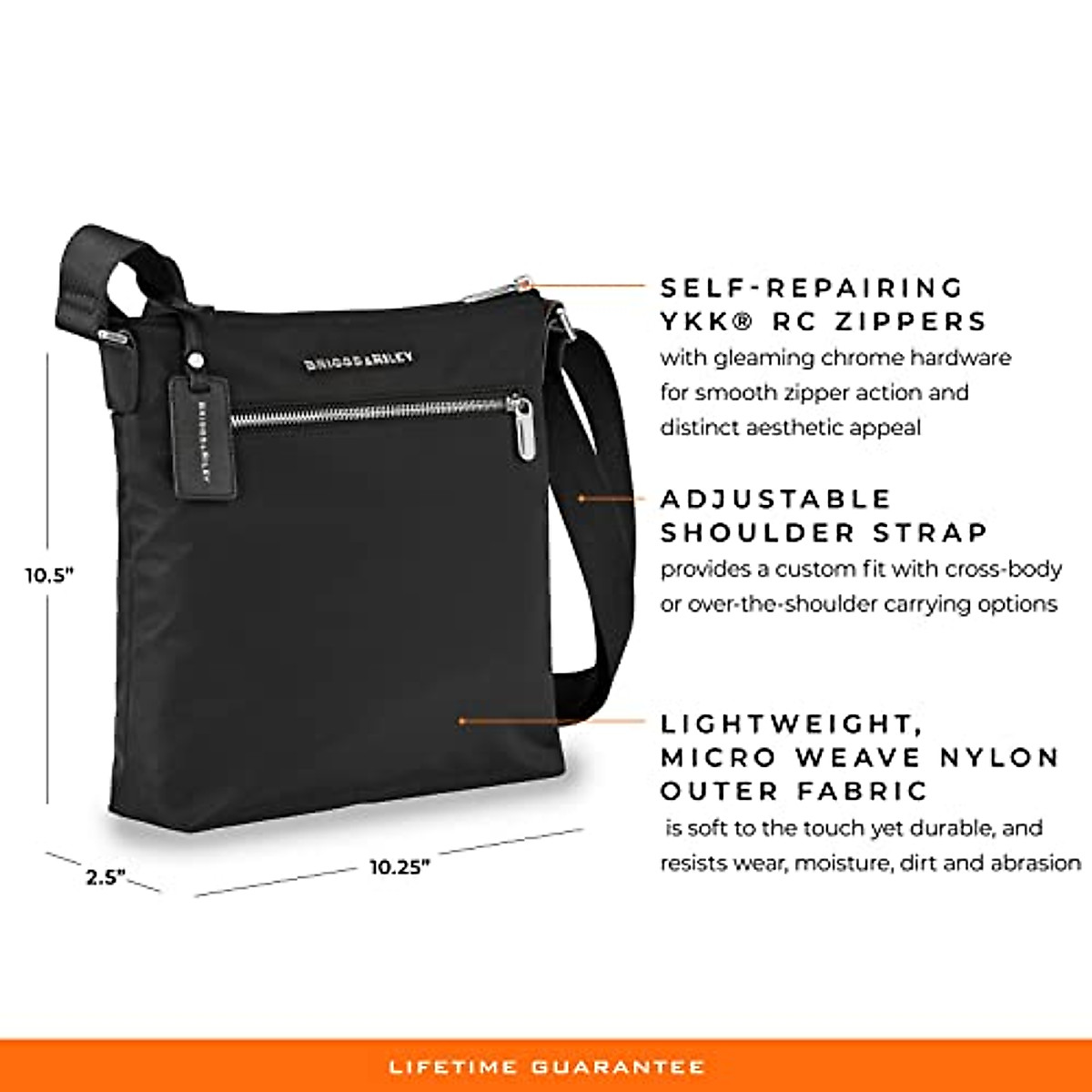 Briggs & Riley Rhapsody-Cross Body Bag, Black, One Size