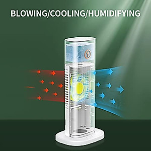 Portable Personal Air Conditioner, Mini Air Conditioning Fan USB Spray Type Water Cooling Fan Desktop Air Cooler Freestanding Air conditioner for Cooling Rooms, Low Noise
