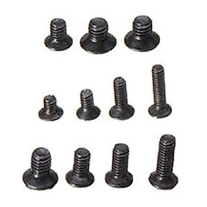 Screw 300pcs/Set Laptop Computer Screws Kit Assemble Fastening Flat Head Black Repair Case
