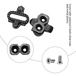 U3store 2 Set of Bike Cleats 14° Rotate Adjust Replacement for Shimano SPD Spinning Indoor/Mountain Bike Bicycle Cleat Kit