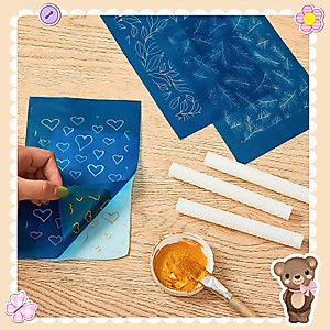 6 Pcs Clay Earring Making Kit, 3 Clay Texture Rollers, 3 Silk Screen Stencils for Polymer Clay, Polymer Clay Tools, 5.1 Clay Twig Rollers, 4 x 6 Inch Reusable Stencil for Clay Earrings Jewelry Making
