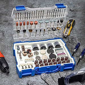 NEIKO 50493A Rotary Tool Accessories Kit, 228 Piece Rotary Tool Kit, 1/8” Shank Accessories, Rotary Tool Attachment Kit, Rotary Tool Bits, Sanding Accessories for Tools, Rotory Tool Kit