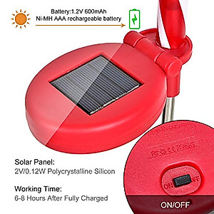 Doingart Candy Cane Solar Lights Christams Ourdoor Decoration Clearance - 4 Pack Outdoor Candy Cane Stakes with Built-in LED Lights for Pathway Walkway Christmas Decorations, 23 inch