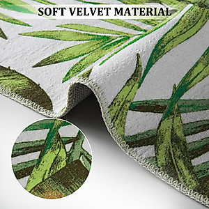 GlowSol Washable Area Rug 8x10 Large Rug Boho Floral Living Room Rug Non-Slip Nursery Rug for Bedroom,Low-Pile Carpet Print Distressed Entryway Rug for Laundry Dining Room Office Hall