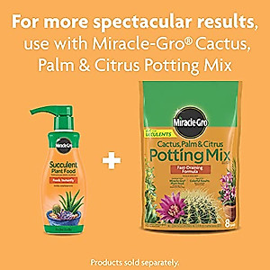 Miracle-Gro Succulent Plant Food, 8 Oz., For Succulents including Cacti, Jade, And Aloe, 1 Pack