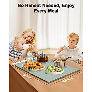 Food Warmer, Food Warming Mat for Buffets Party,Gathering, Nano Silicone, Roll Up for Storage