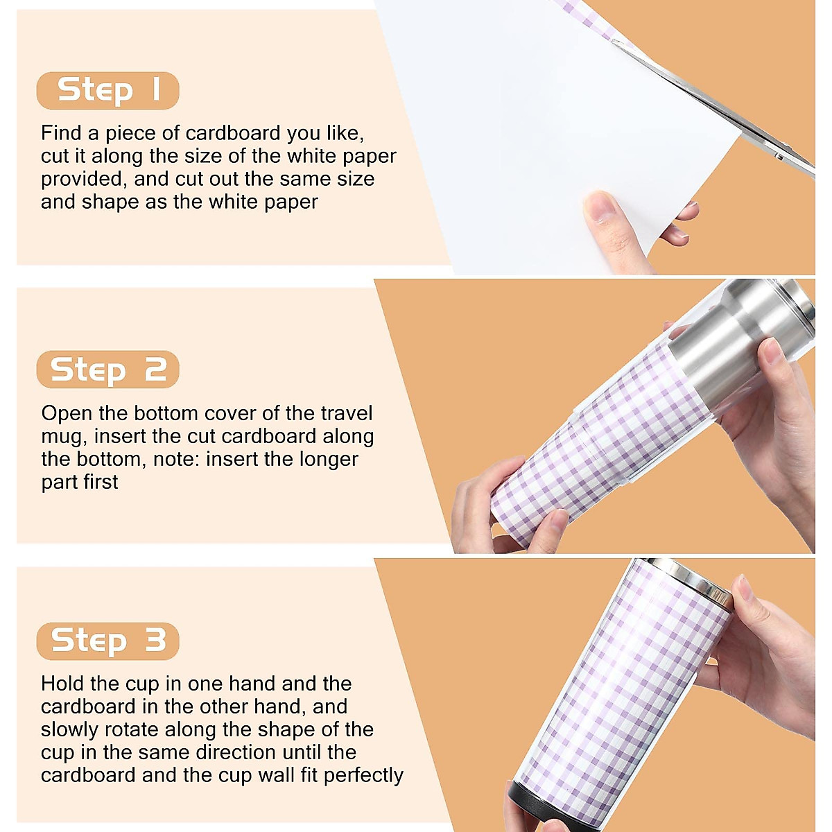 Lallisa Mug with Picture Customized Tumblers 12 oz Personalized Photo Stainless Steel Tumbler Insert Double Wall Mugs Insulated Cup Travel Mug for Happy Mother's Day Fathers' Day Gifts(2 Pcs)