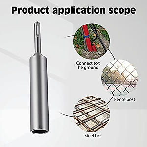 SDS Plus Ground Rod Driver: Hammer Drill Ground Rod Driver for 5/8" 3/4" Rotary Hammer 20MM Diameter SDS Plus Heavy Duty Grounding Rod