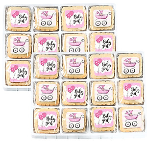 Baby Shower Cookies Baby Girl 24 PACK Favors Dessert Table Decorated Individually Wrapped Sugar Cookies Party Gift