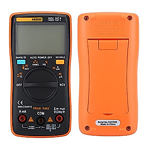 Oumefar Portable Digital Electrical Multimeter, AN8009 Digital Multimeter Auto Range True RMS AC/DC Voltage Electronic Meter Testing Measuring Tools