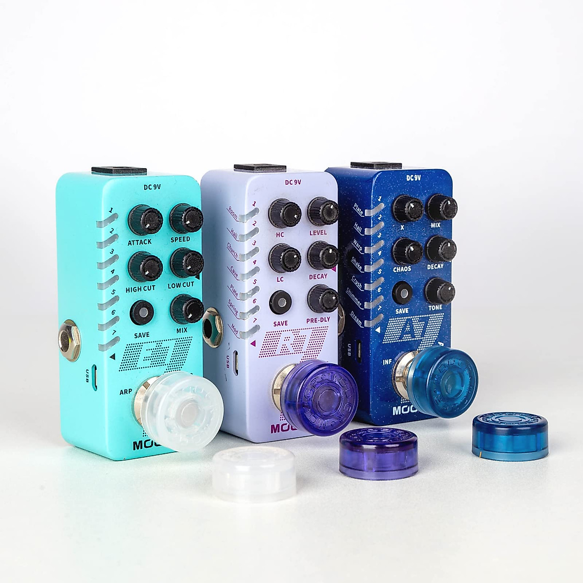 MOOER Candy Footswitch Toppers Colorful Footswitch Toppers 10pcs 10 colors Mixed FT-MX