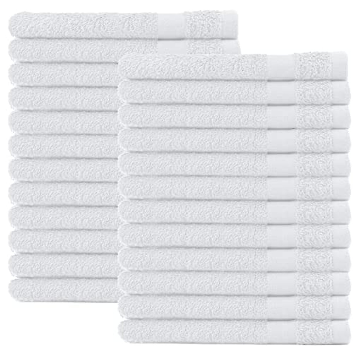 Pearl Linens Economy Salon Towel, Bulk Pack of 24, Not Bleach Proof, Ultra Soft Hand Towels, Bulk Hand Towels, Spa, Gym Towel, Gym Hand Towel, Super Absorbent, White Hand Towel, Hand Towel, 16x27 in