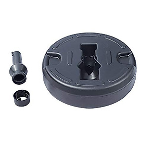 Braceus Patio Umbrella Base, Water Filled Round Patio Yard Umbrella Stand Parasol Base Holder with 1.3" -1.5" Pole Diameters for Outdoor, Lawn, Garden, Beach Black