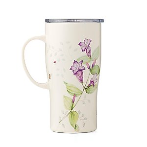 Lenox 895750 Butterfly Meadow Purple Flowers Stainless Steel Car Coffee Mug, 2 Count