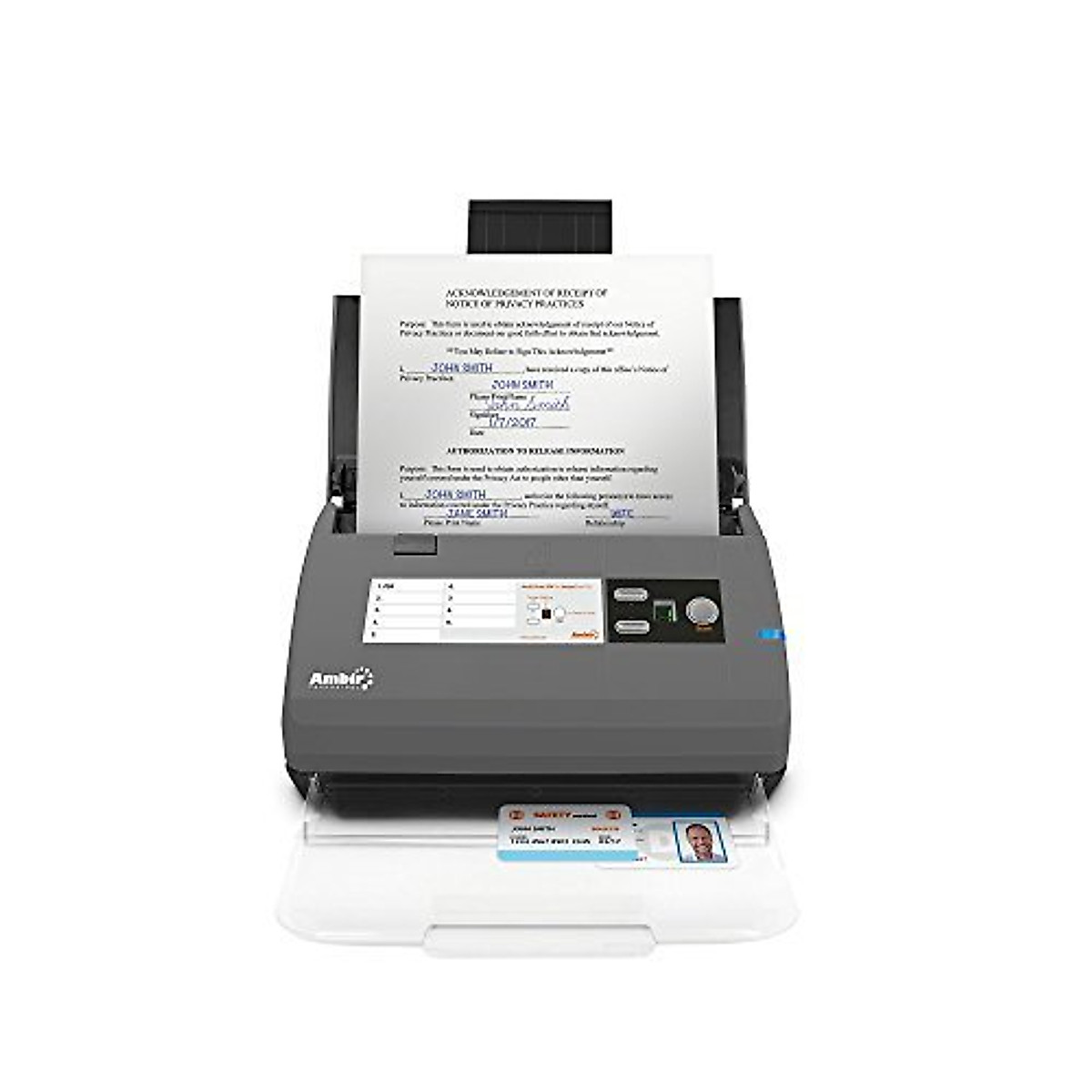 Ambir ImageScan Pro 820ix 20ppm High-Speed ADF Scanner for Windows PC and Mac