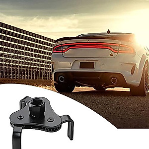 Crynod Pack-1 Car 3 Jaw Wrench, Steel Oil Filter Removal Tool, Automotive Maintenance Tools, 2"-4.2" Adjustable Wrench, Universal for Most Cars, Motorcycles (Black)