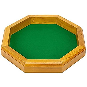 Wiz Dice - Series II Dice Set and Octagonal Dice Tray - Dice Master Bundle, Suitable for DND, Pathfinder and Tabletop RPG Adventure Games - 100+ ct Polyhedral Dice Set, 12" Wooden Dice Rolling Tray