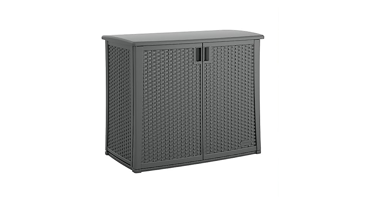 Suncast Lockable Outdoor Storage Cabinet - 97 Gal, Durable & Elegant